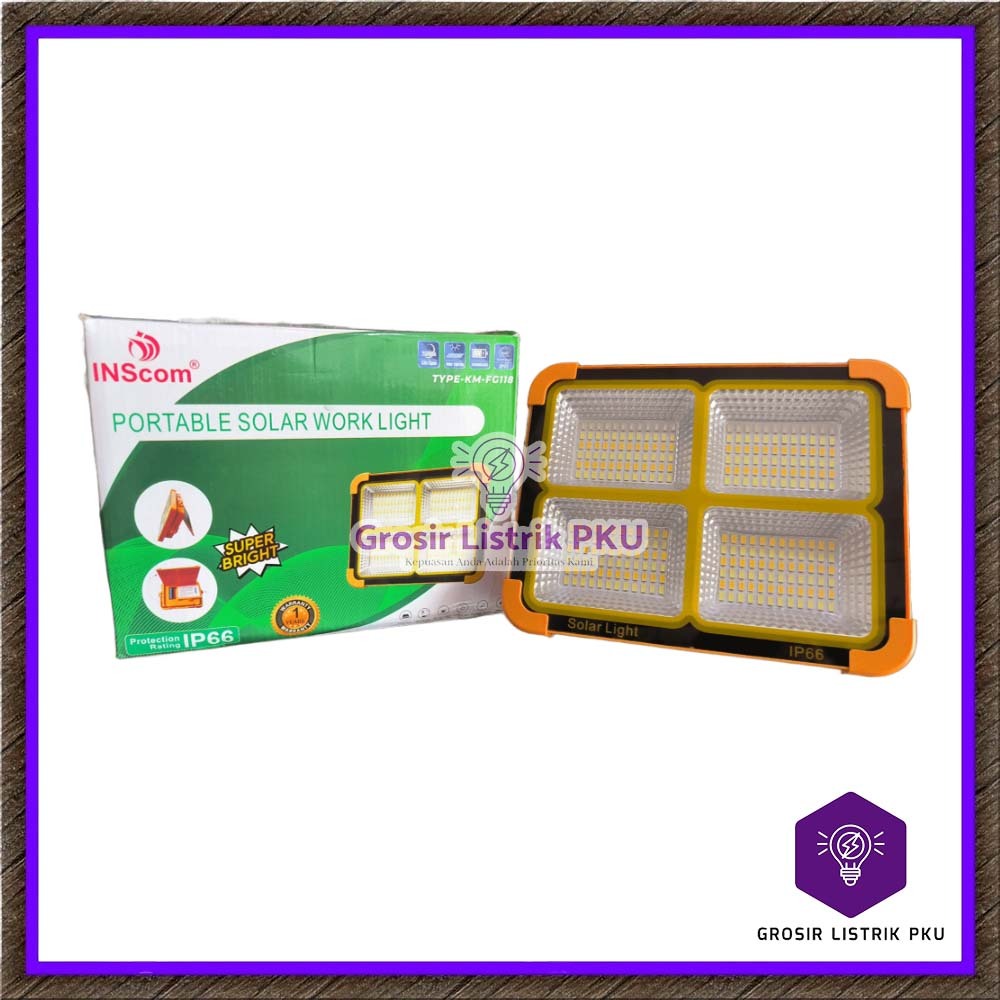 Jual INScom Lampu LED Emergency Sorot Tembak Solar Panel Multifungsi ...