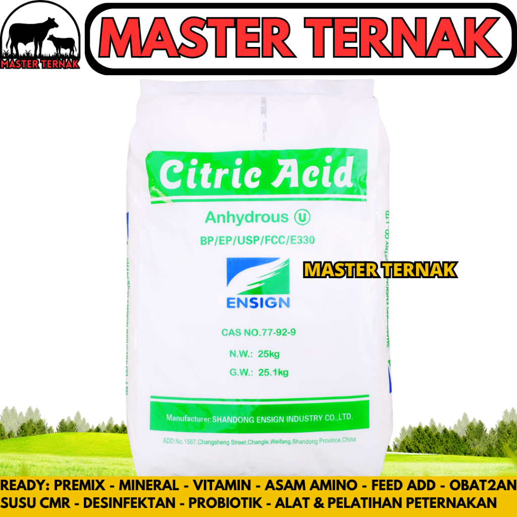 Jual CITRIC ACID ANHYDROUS 25 KG ENSIGN - FOOD GRADE Sitrun Citrun ...