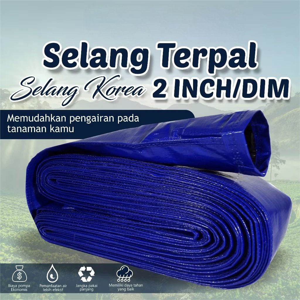 Jual Terpal Selang Plastik Ukuran Besar 3Dim 4Dim, Panjang 50 Meter ...