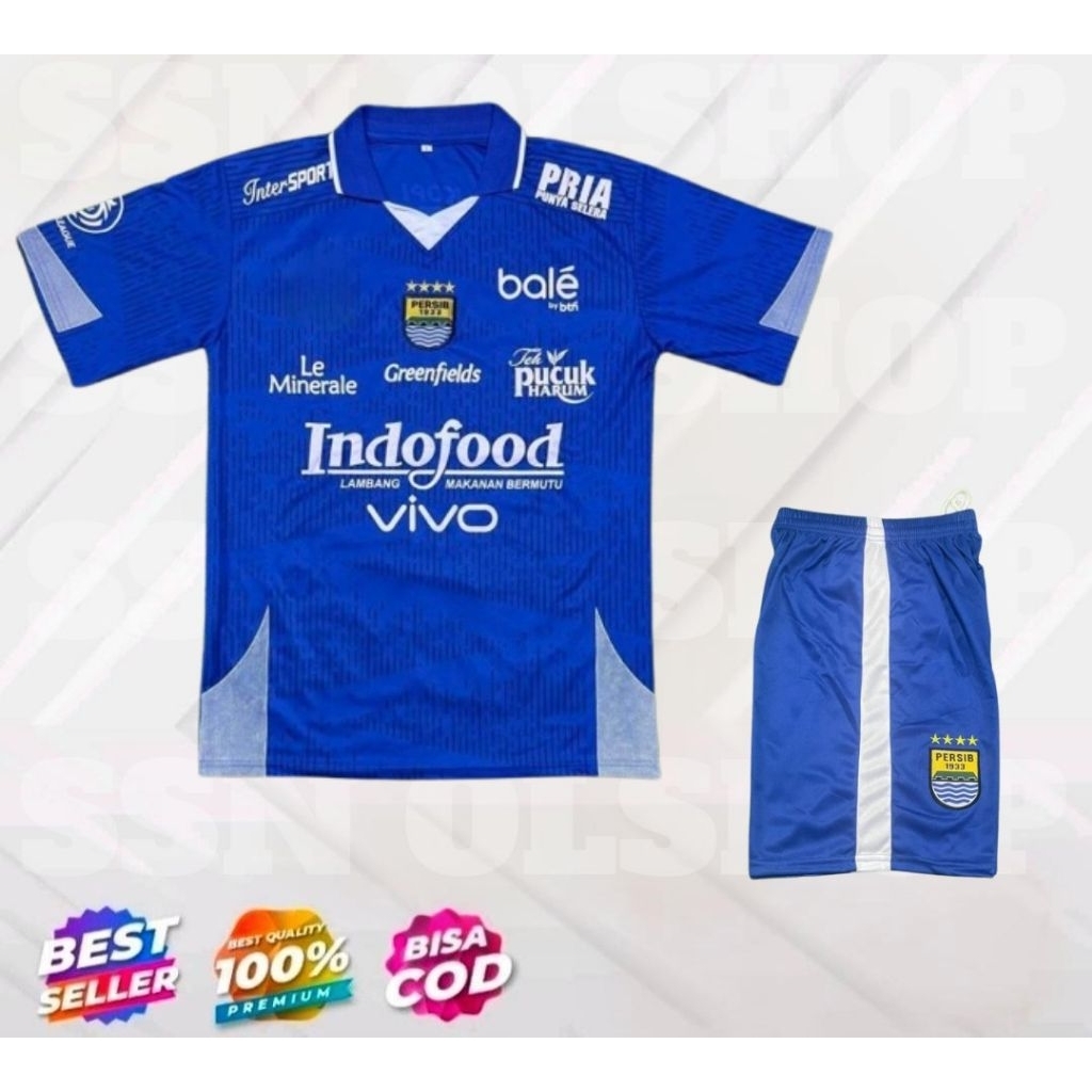 Jual jersey persib bandung terbaru home biru 2025 setelan baju bola ...