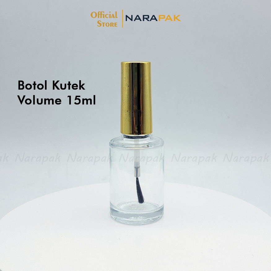 Jual Botol Kutek 15ml Kaca Tabung Tutup PUTIH Botol Henna Kemasan Cat ...
