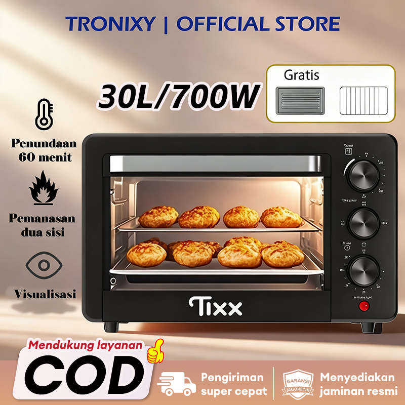 Jual TRONIXY Oven Listrik Low Watt 600W 15L/30L Oven Tangkring Panggang ...