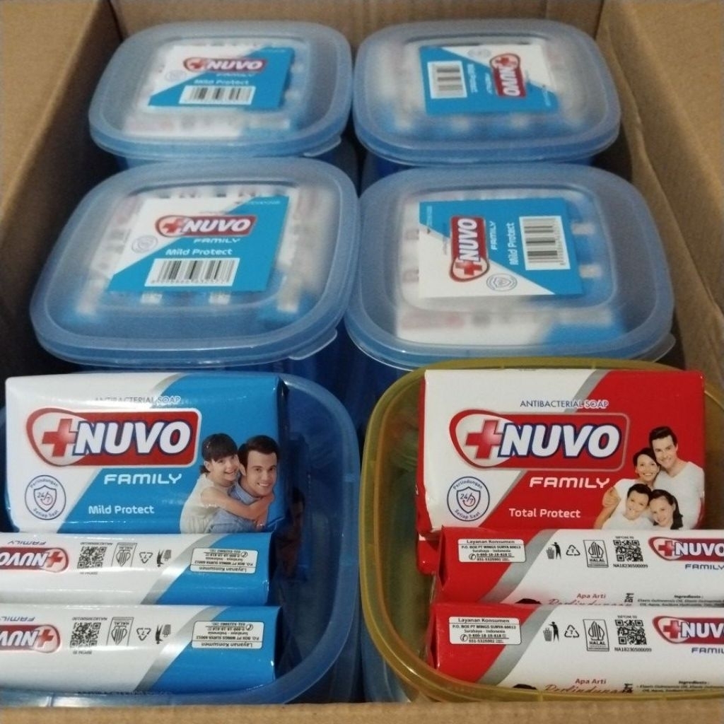 Jual Sabun Batang Nuvo Family, 1 box isi 4 pcs | Shopee Indonesia