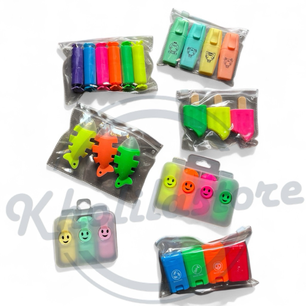 Jual Highlighter Lucu Van Art / Set Stabillo Fancy / Stabilo Bentuk ...