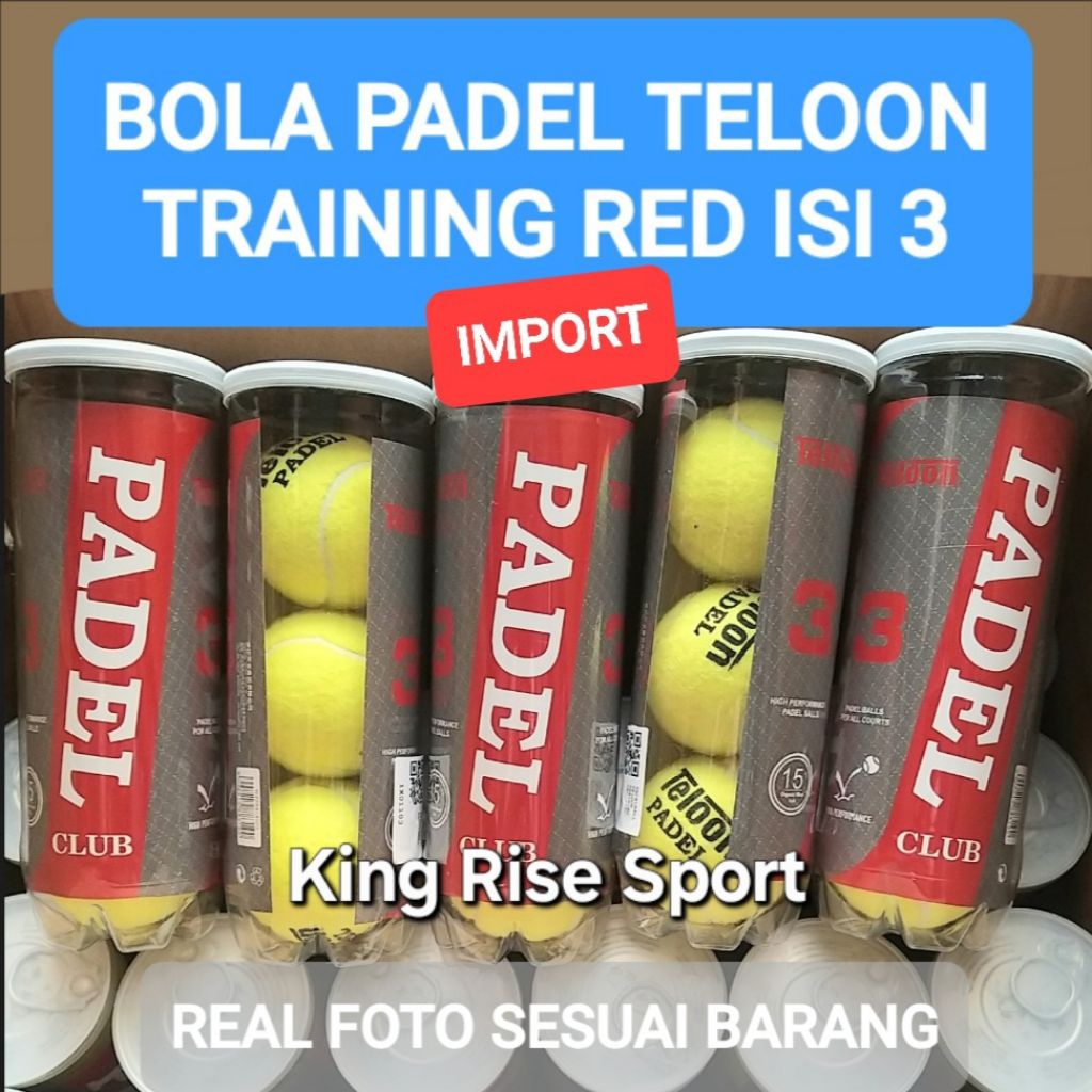 Jual Padelball / Bola Padel TELOON Training Red isi 3 pcs - IMPORT ...