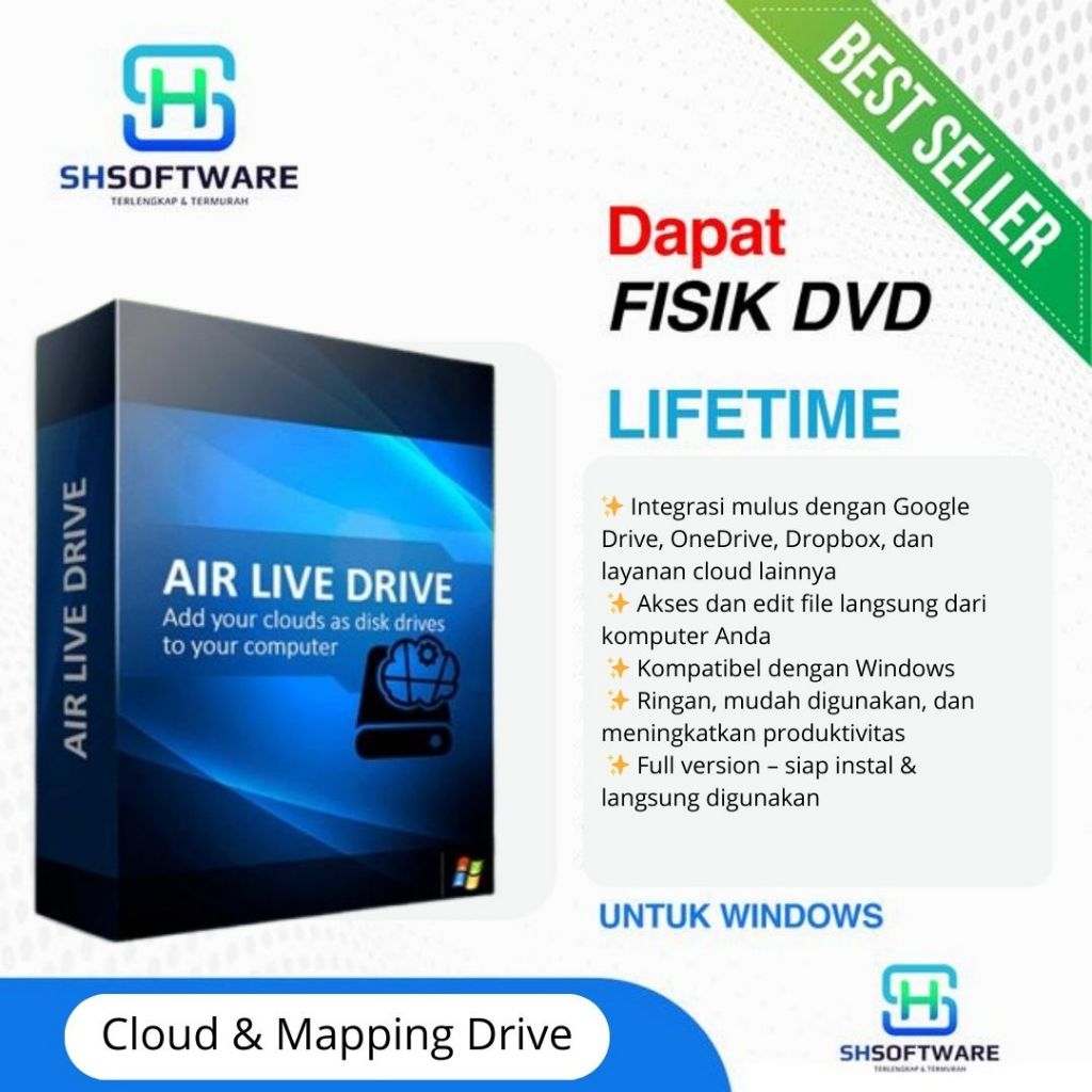 Jual Air Live Drive Pro – Software Penyimpanan Cloud & Mapping Drive ...