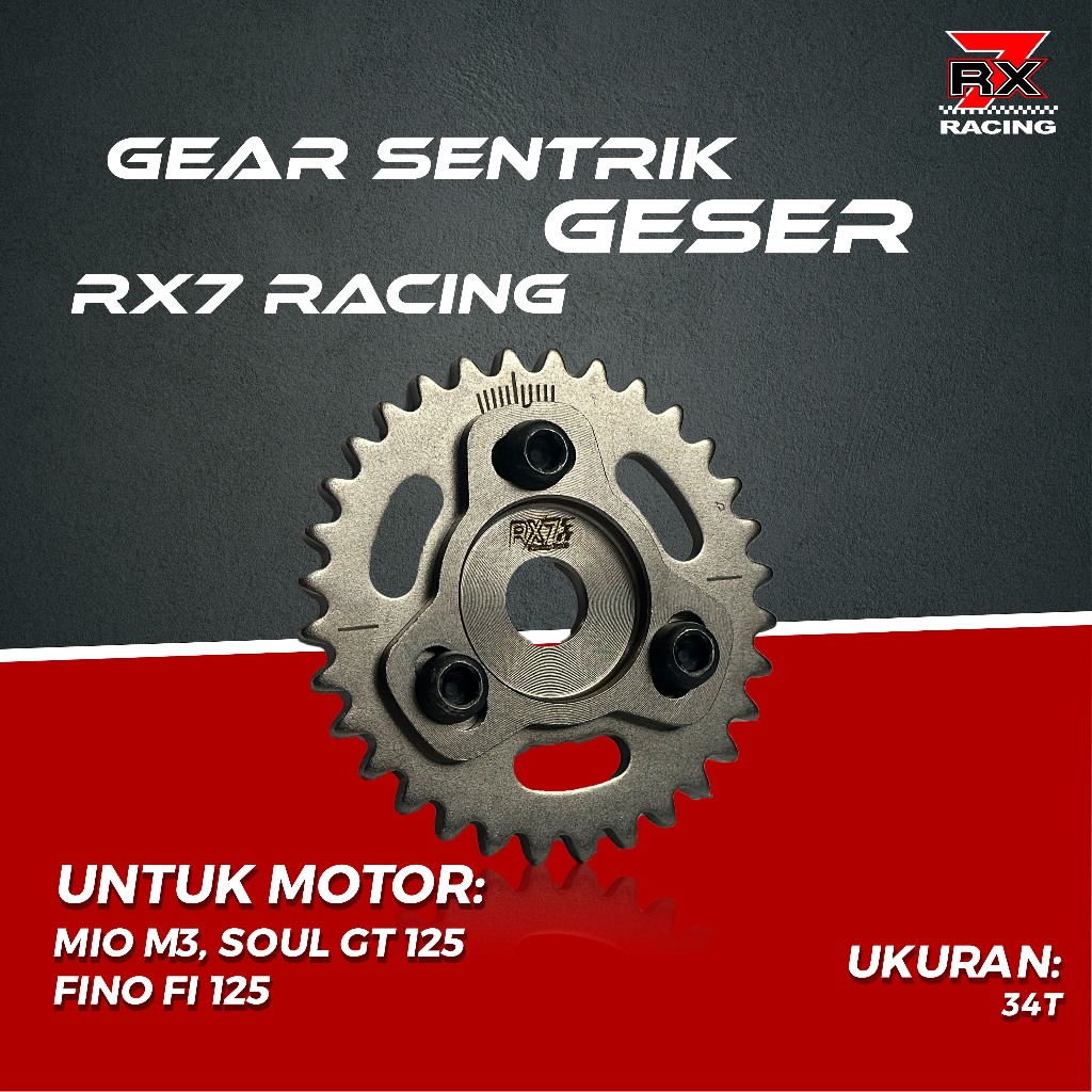 Jual Gear Sentrik Geser Mio M3 Soul Gt 125 Fino Fi 125 Ukuran 34T Rx7 ...