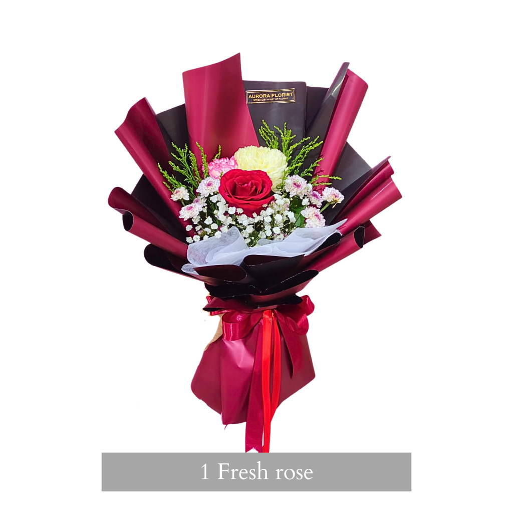 Jual 1 STALKS FRESH ROSE BUKET | Fresh Flowers Bouquet | Shopee Indonesia
