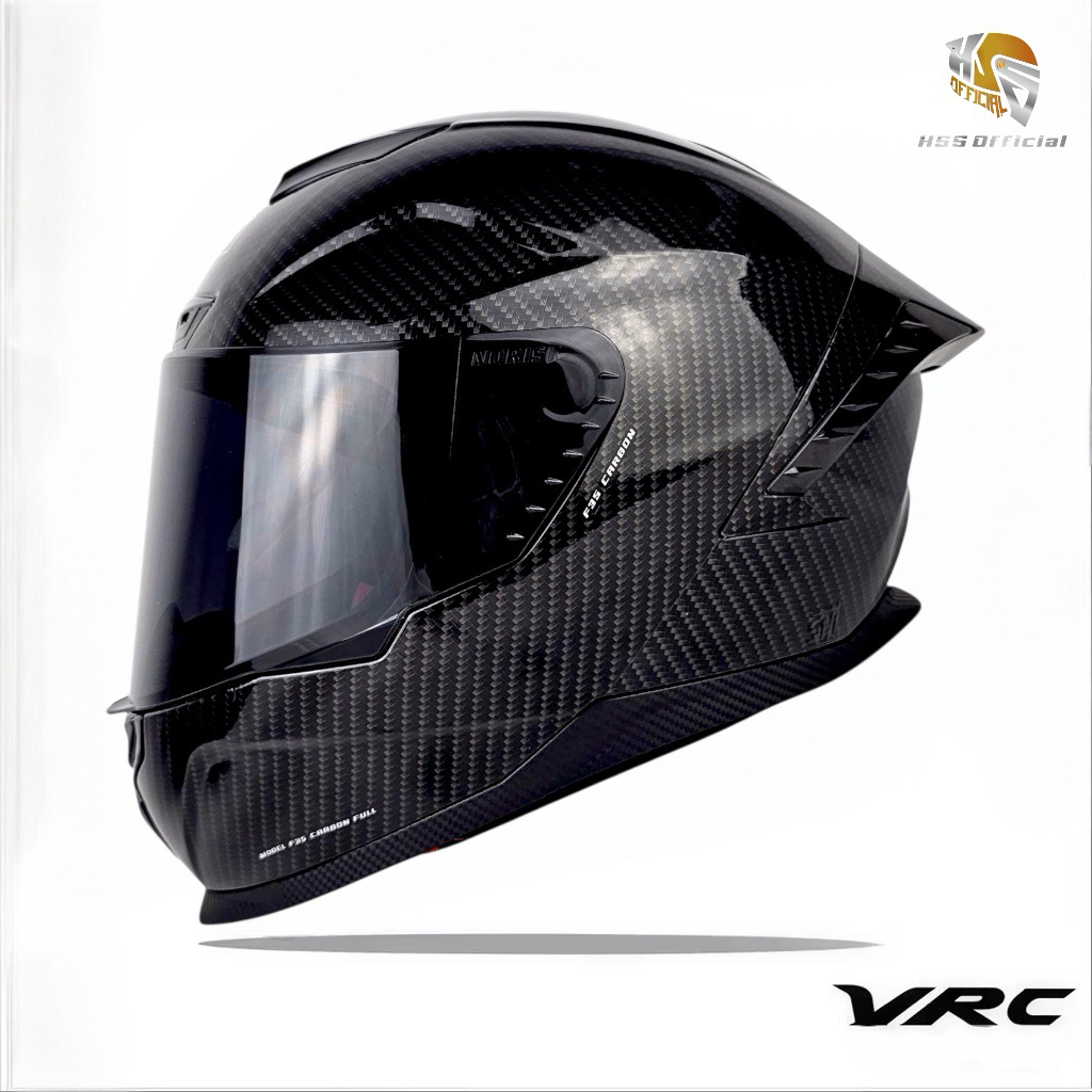 Jual HELM FULL FACE MOTIF CARBON VRC ORIGINAL SPOILER 3D | Shopee Indonesia