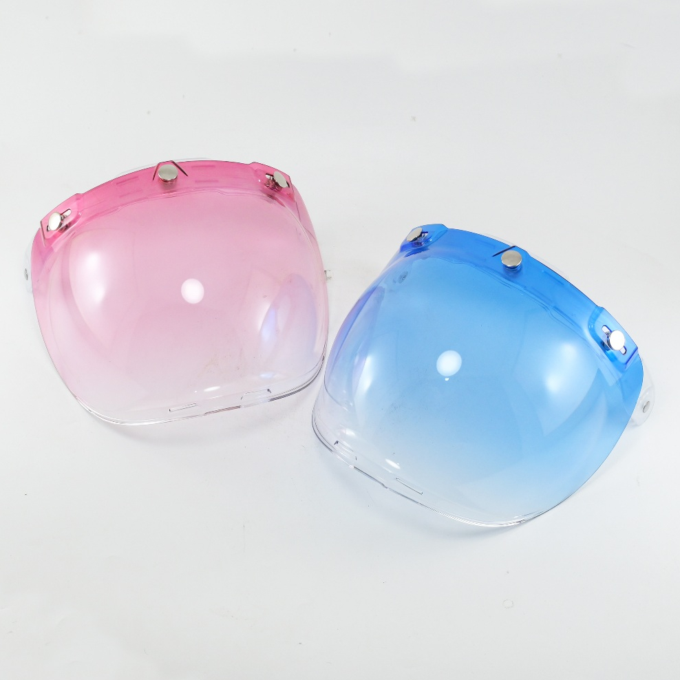 Jual Visor Kaca Helm Bogo Retro Kancing 3 Cembung Bubble Gradient Model ...