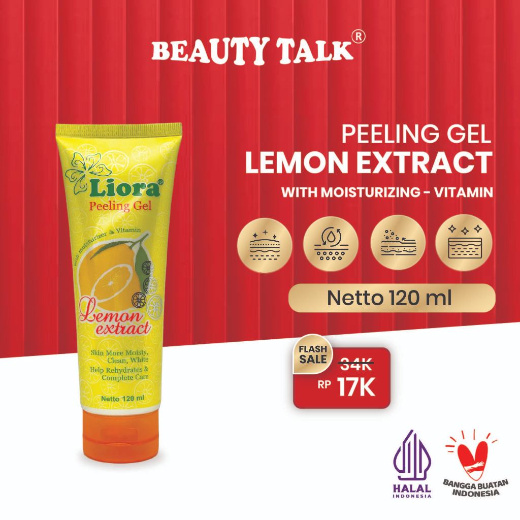 Jual LIORA Peeling Gel (Lemon Extract) - 120ML | Gel exfoliasi wajah ...