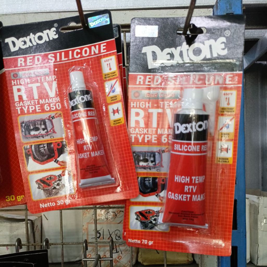 Jual DEXTONE RED SILICONE TYPE 650 30gr 70gr / LEM SILIKONE MERAH ...