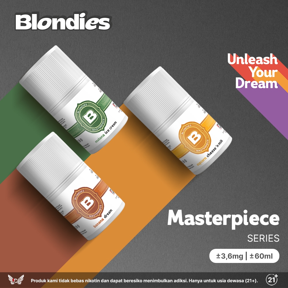 Jual BLONDIES Masterpiece Series Cupcorn/Banana/Melona 60ml Freebase ...
