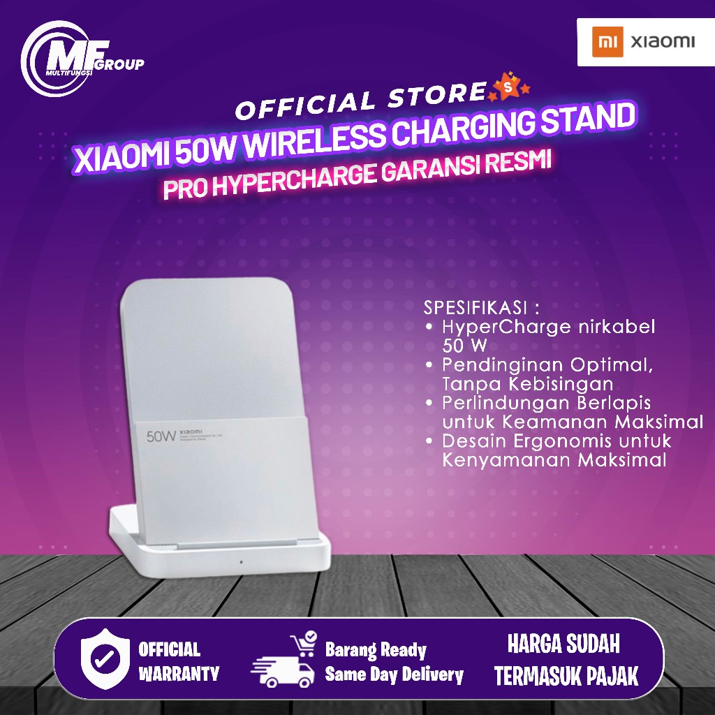 Jual Xiaomi 50W Wireless Charging Stand Pro HyperCharge Garansi Resmi | Shopee Indonesia
