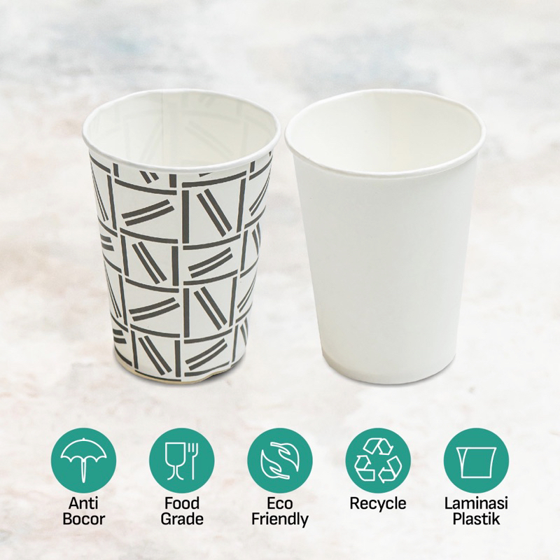 Jual [1DUS] Paper Cup 6,5 Oz / Gelas Kertas Tahan Panas untuk Kopi Teh - Polos/Motif | Shopee ...