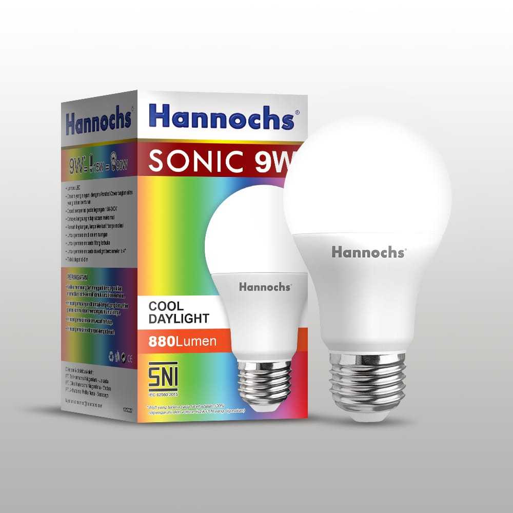 Jual Hannochs Lampu Led Sonic 9 Watt Putih/ Kuning SNI | Shopee Indonesia