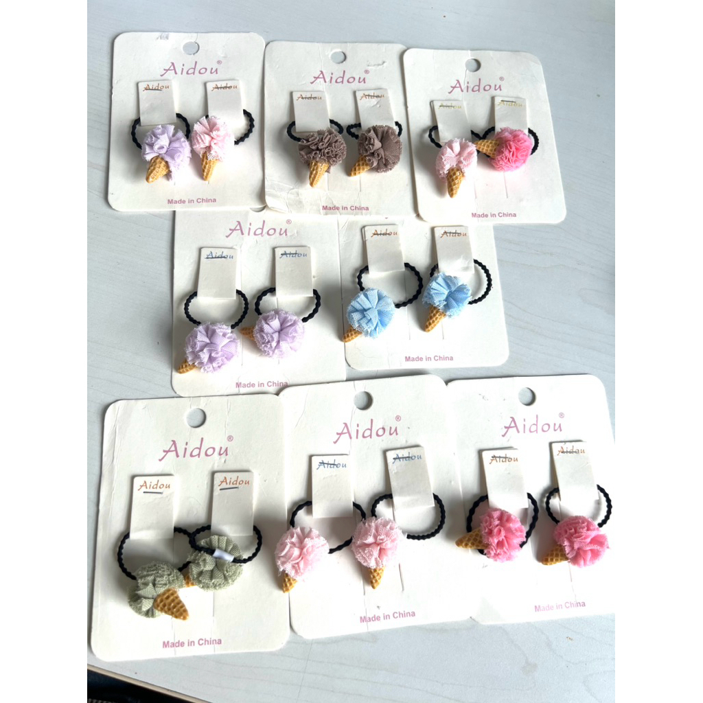 Jual IKAT RAMBUT ANAK BENTUK ICE CREAM CONE | Shopee Indonesia