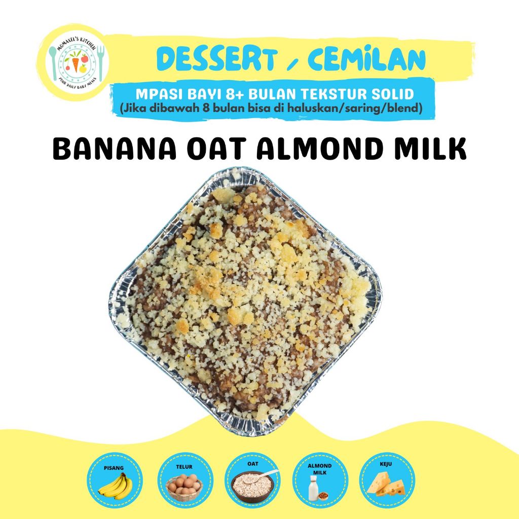 Jual BANANA OAT ALMOND MILK CHEESE (MPASI FROZEN) | Shopee Indonesia