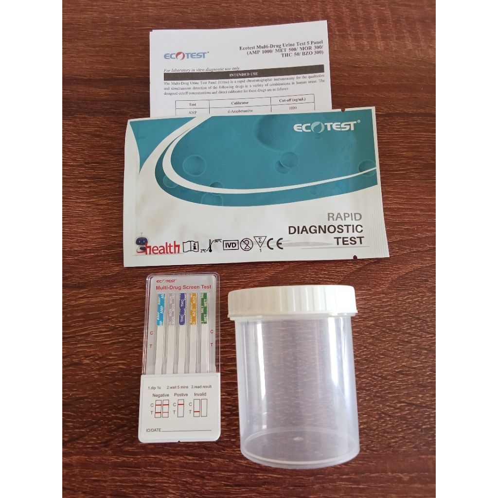 Jual DRUGS TEST MULTI 5 PARAMETER SATUAN PLUS POT URINE MERK ECOTEST ...