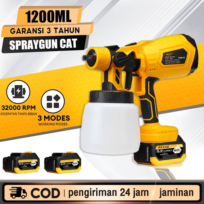 Jual Reaim 450W 800ML Spraygun Cat Semprot Untuk Tembok Pagar Alat ...