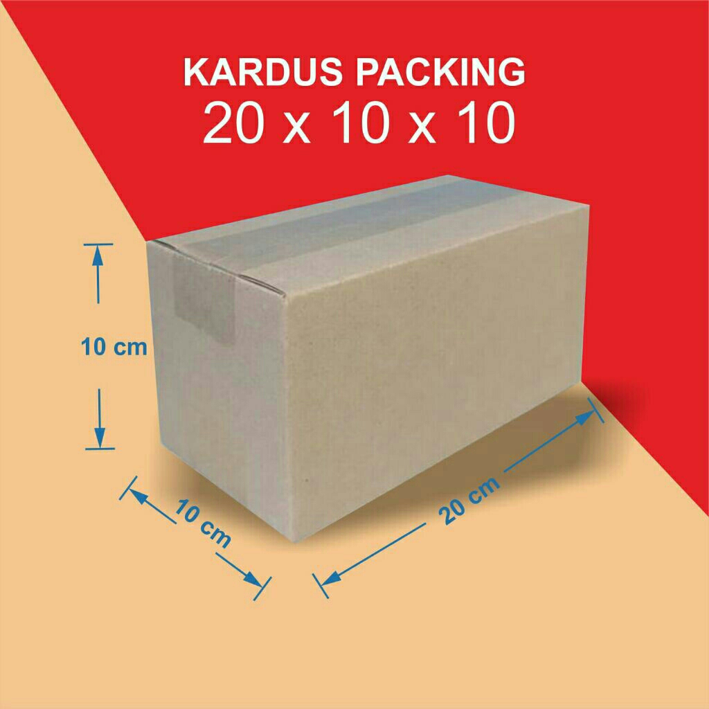 Jual kardus box packing Uk.20x10x10 polos baru | Shopee Indonesia