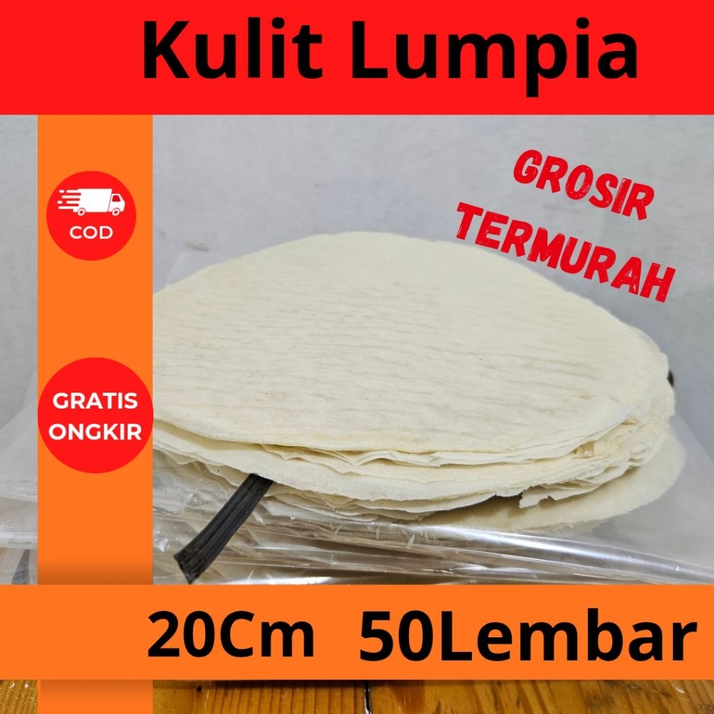 Jual Kulit Lumpia Isi 50 Ukuran 20 Harga Grosir Spring Roll, Kulit ...