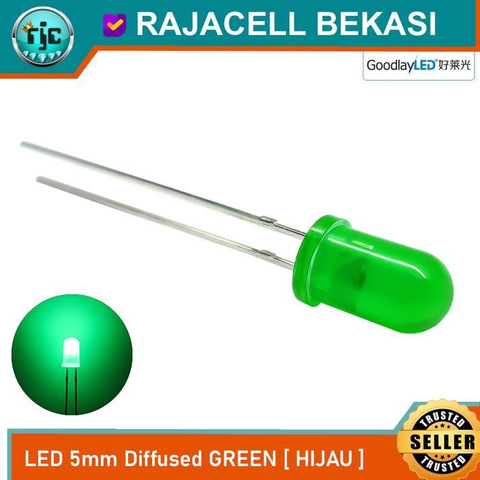 Jual LED 5mm Diffused Green Hijau lampu Led diode High Quality | Shopee ...