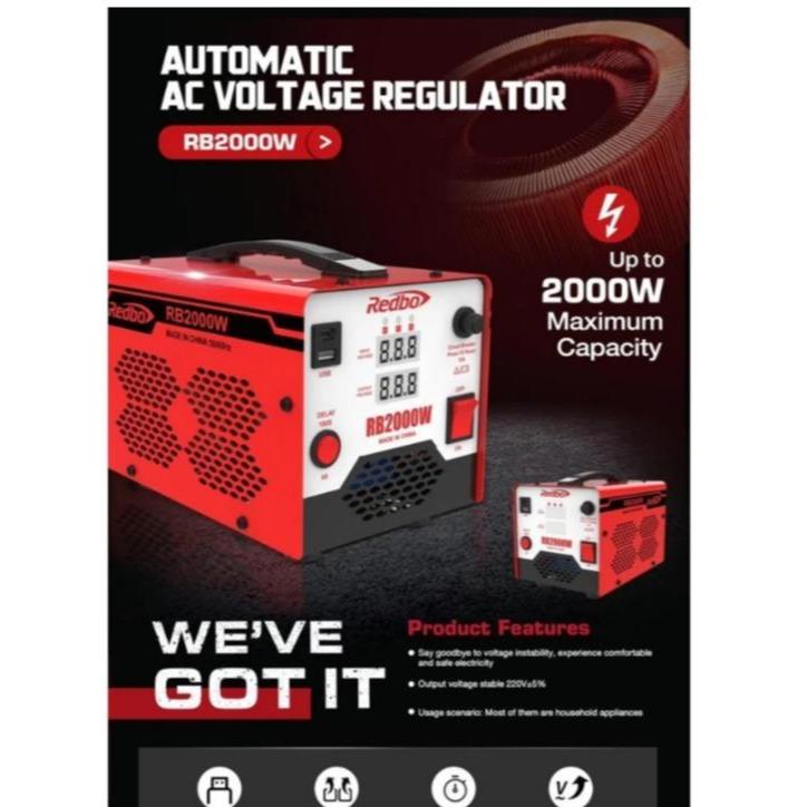 Jual Stavol Stabilizer REDBO 2000w 2000watt 2000 watt Digital ...