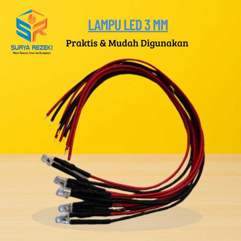 Jual Lampu LED 2 kabel 3 mm 5 mm 12V ice blue | Shopee Indonesia