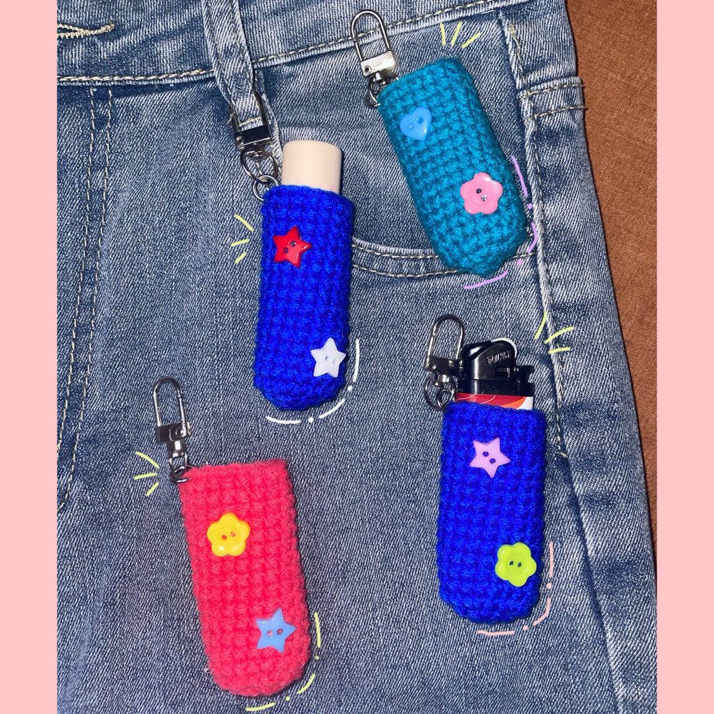 Jual Lipstick Case Crochet by Mowoli | Lighter Case Crochet | Shopee ...