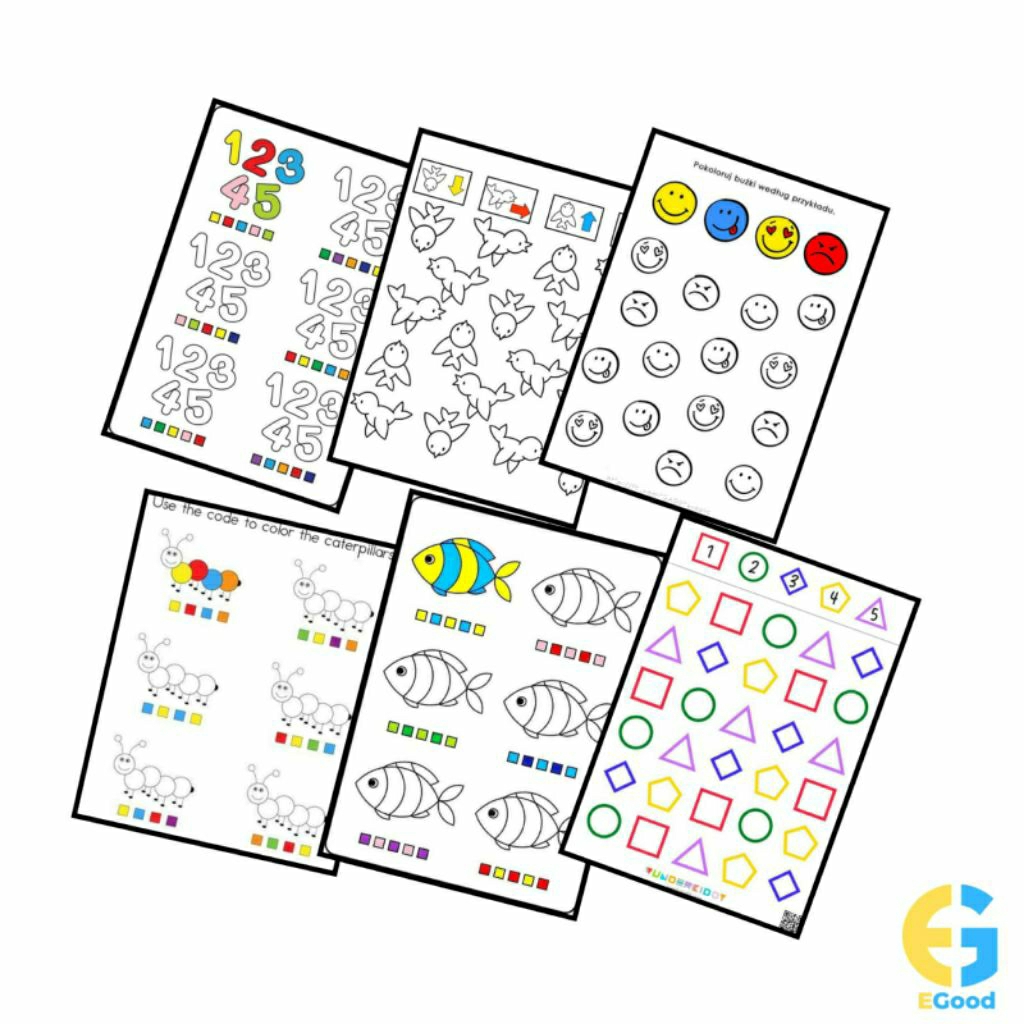 Jual Worksheet coding mewarnai 30 lembar usia 2 - 6 tahun | Shopee ...