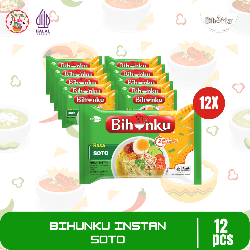 Jual Bundling Bihunku Kuah Instan - Soto - 55gr - 12pcs | Shopee Indonesia