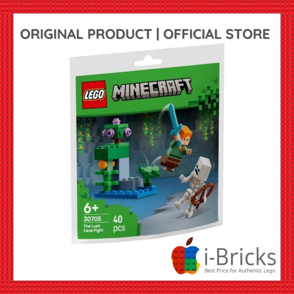 Jual Lego Polybag Minecraft 30705 The Lush Cave Fight | Shopee Indonesia