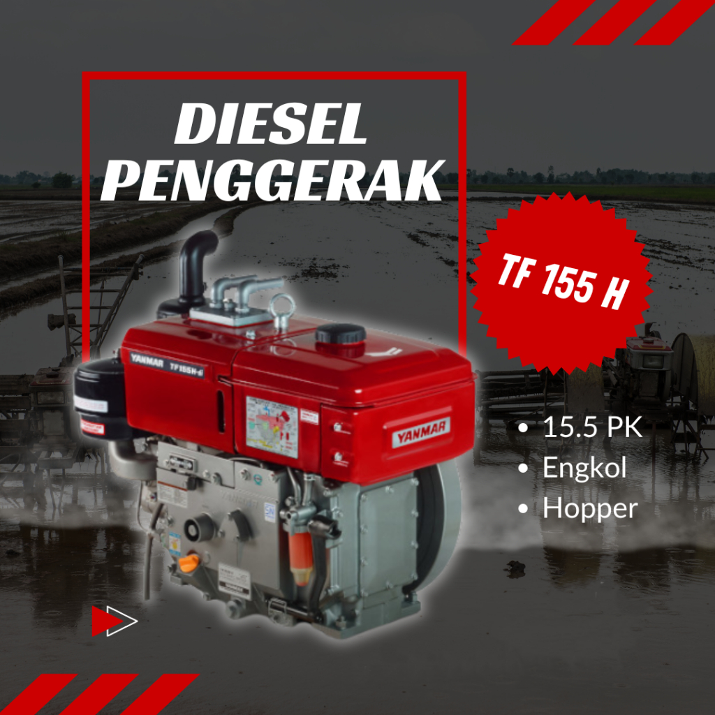 Jual Yanmar TF 155 H 15.5 HP Hopper 4-Stroke Engine Penggerak Serbaguna ...