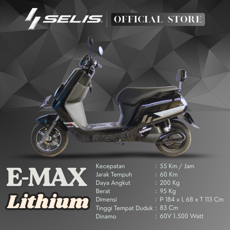 Jual SELIS - Motor listrik tipe eMax - Off The Road ( Battery Single ...