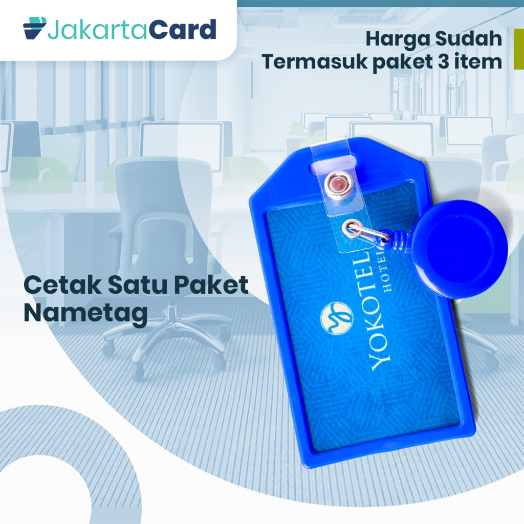 Jual SATU SET PAKET NAME TAG CETAK ID CARD / YOYO STANDAR /HOLDER STD ...
