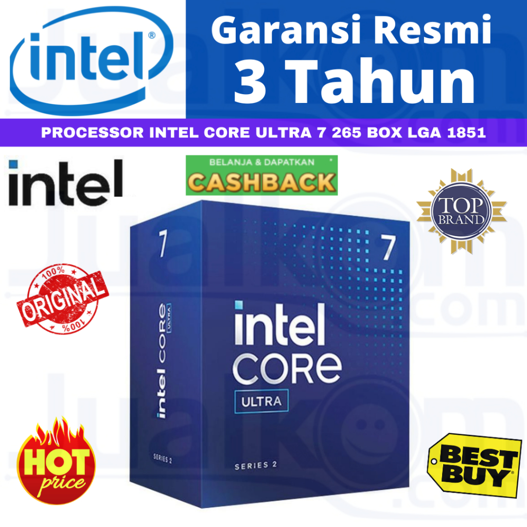 Jual INTEL CORE ULTRA 7 265 265F BOX Arrow Lake Socket LGA 1851 ...