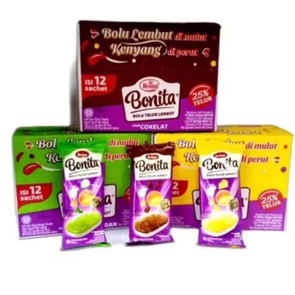 Jual Roma bolu Bonita 1 box isi 12pcs | Shopee Indonesia