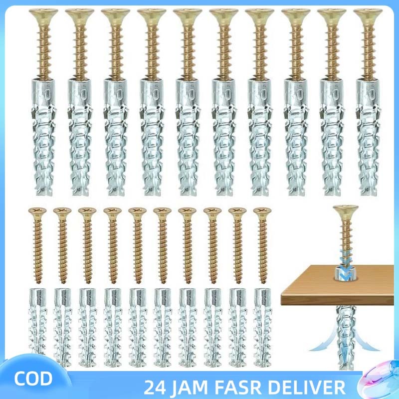 Jual 100pcs Expansion Anchor Baut Tembok M6/M8 Sekrup Dinding Pengait ...