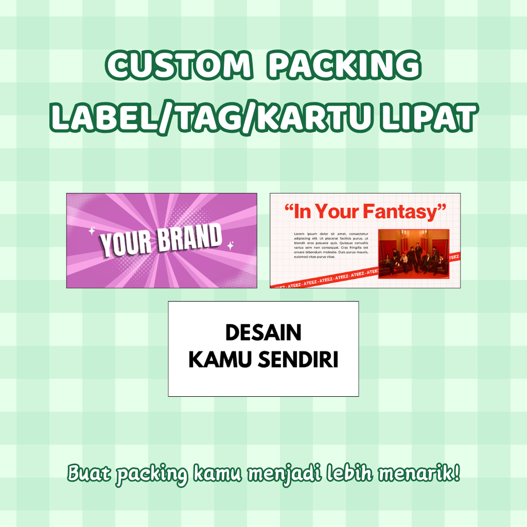 Jual CETAK TAG / LABEL LIPAT KEMASAN PRODUK / PACKING - Tebal dan ...