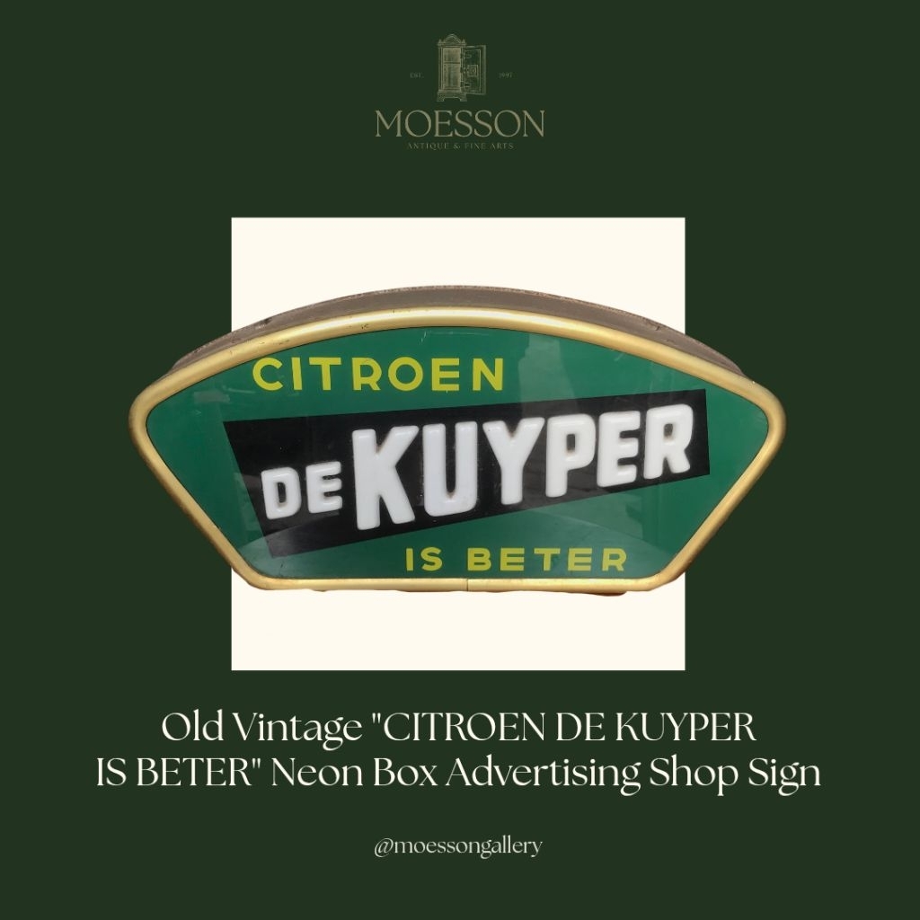 Jual Papan Iklan Neon Box Citroen De Kuyper Belanda Lawas Jadul Tua ...
