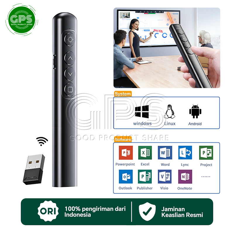 Jual S9 Pensil Laser/Laser Pointer Presentasi Nirkabel PPT Presenter ...
