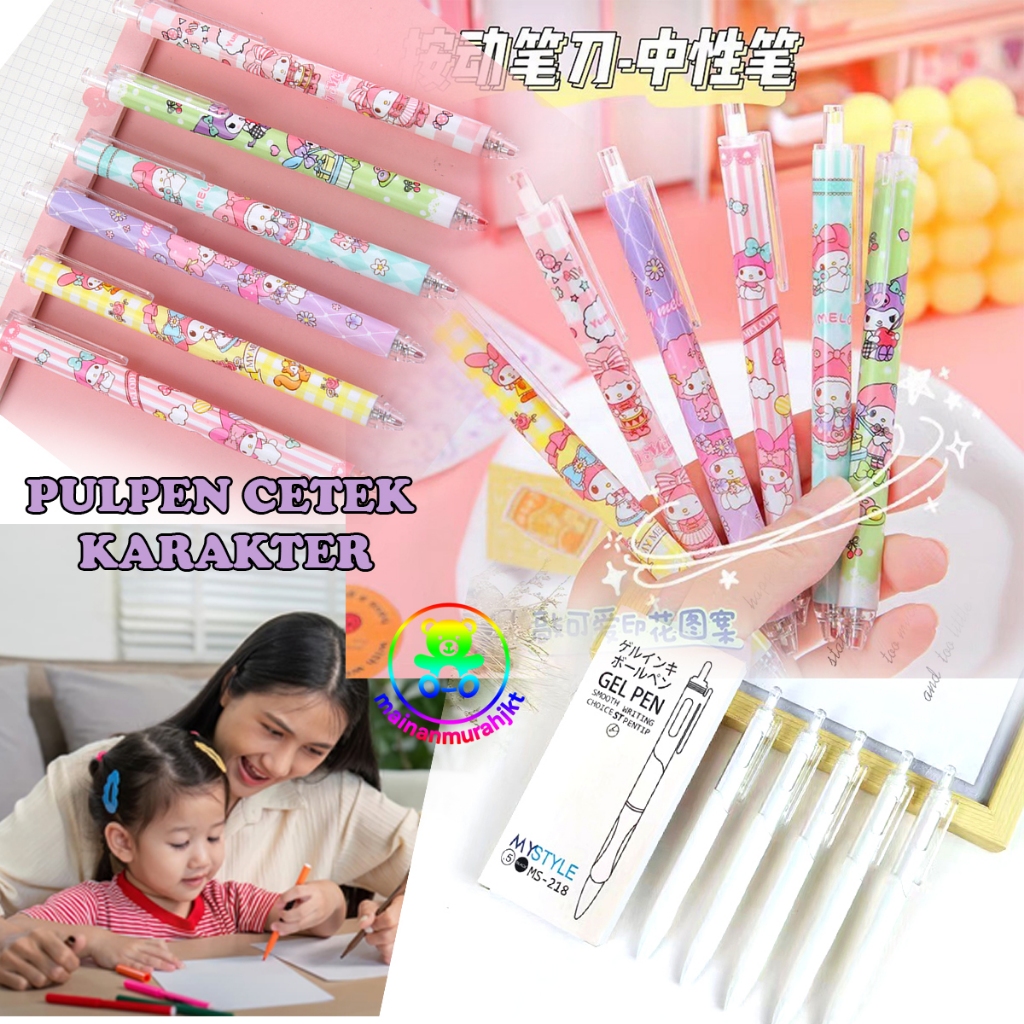Jual ATK PULPEN MEKANIK PULPEN CETEK KARAKTER KUROMIX PULPEN 0.5MM GEL ...