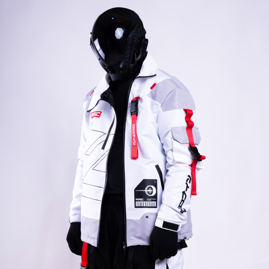 Jual TECHRACER - Wraith White - Windproof Techwear Jacket Parka | Shopee Indonesia