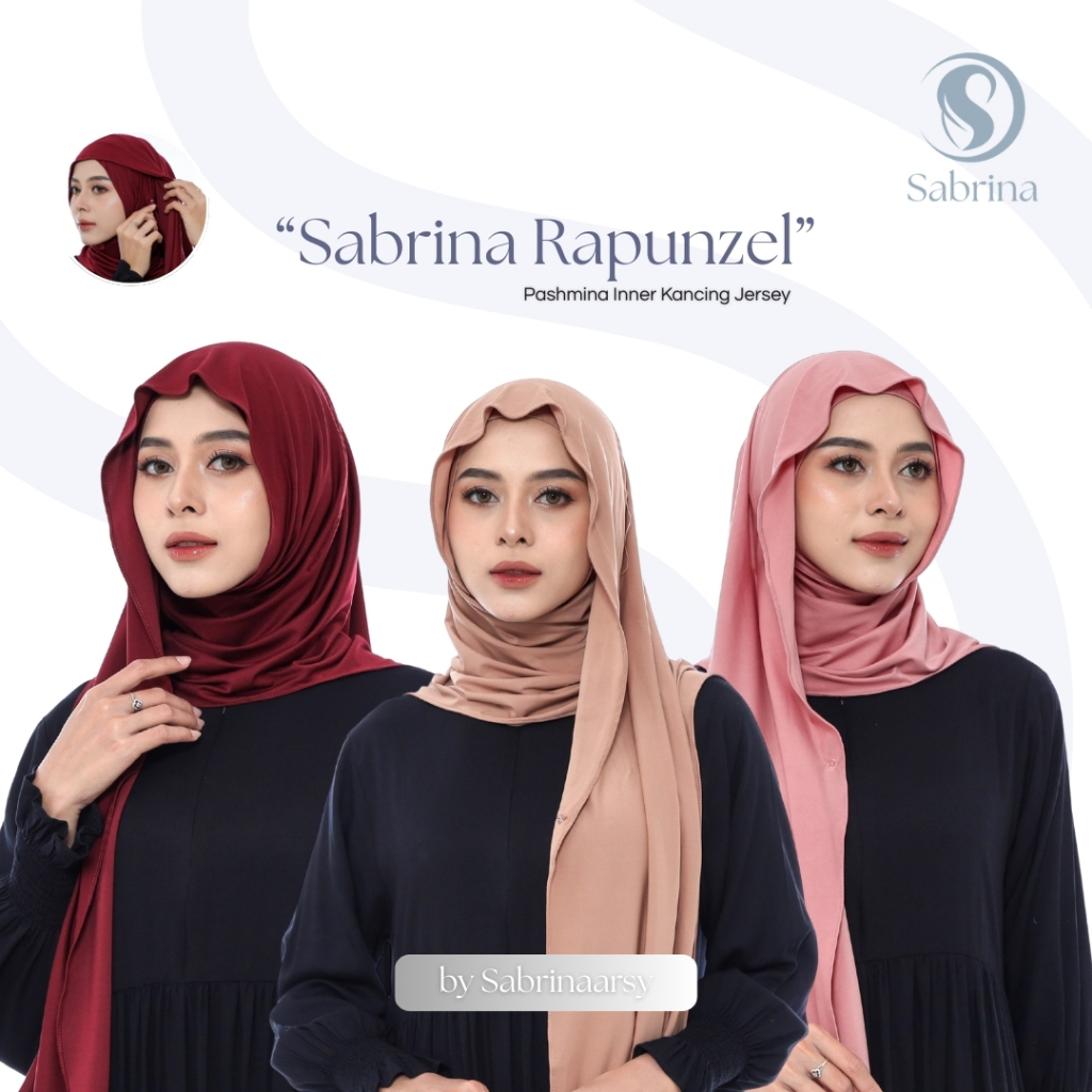 Jual SABRINA - PASHMINA KANCING INNER NUTUP LEHER JERSEY / PASMINA ...