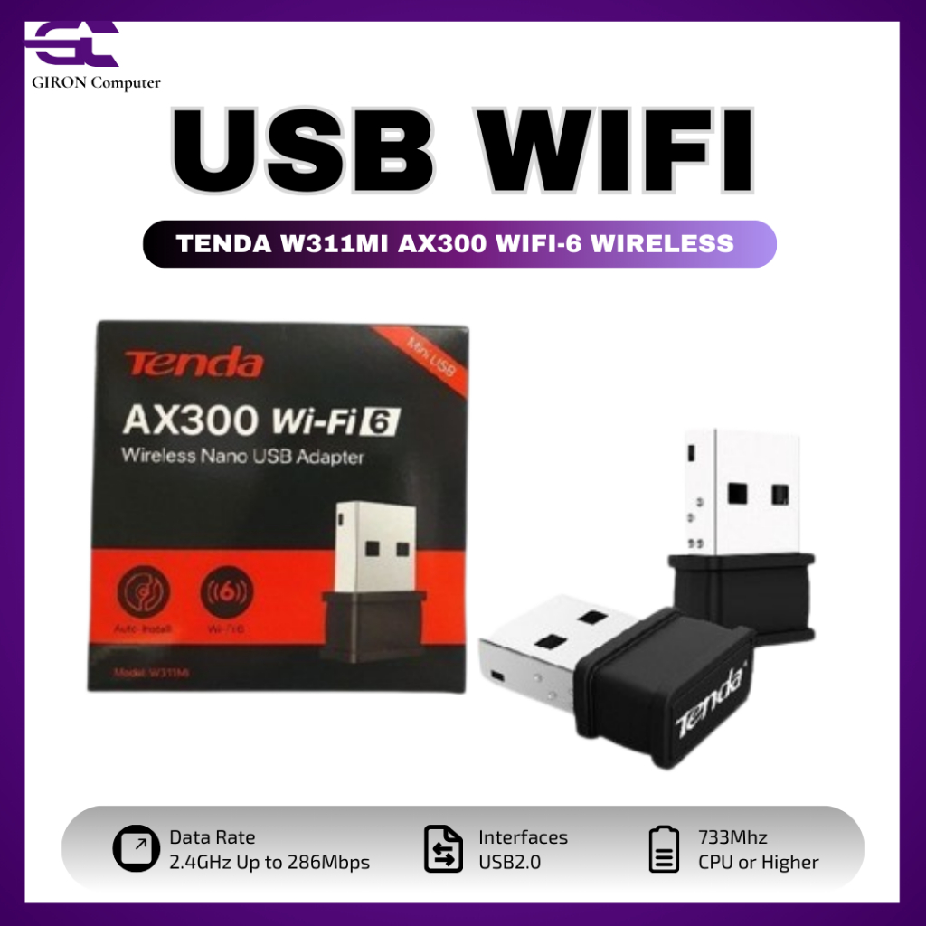 Jual Tenda W311MI AX300 Wi-Fi 6 Wireless Nano USB Adapter | Shopee ...