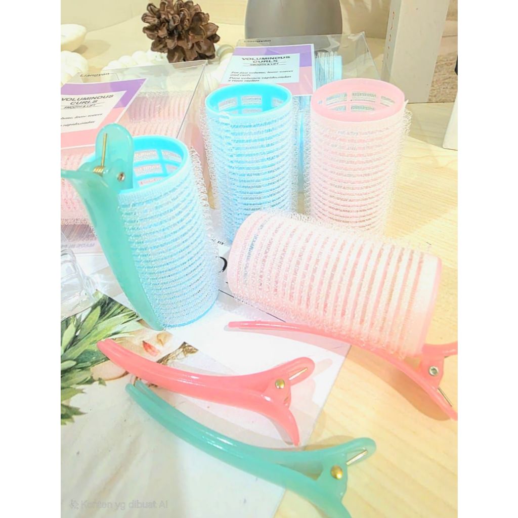 Jual Rol rambut rol poni 2 in 1 roll + penjepit diameter 3cm ROLL size ...