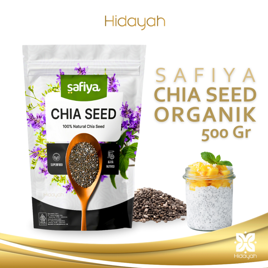 Jual Chia Seed Safiya 500 Gr | Biji Chiaseed Hitam Organik Mexico ...