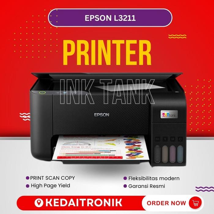 Jual Printer EPSON L3211 Print Scan Copy All in One Ink Tank Garansi Resmi | Shopee Indonesia