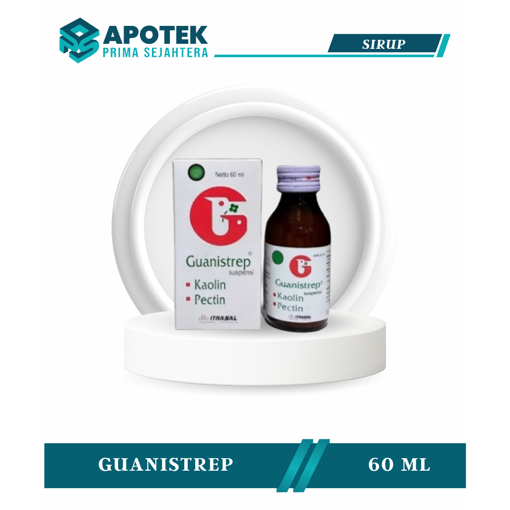 Jual GUANISTREP SYRUP / GUANISTREP SIRUP 60 ML ITRASAL / KAOLIN ...